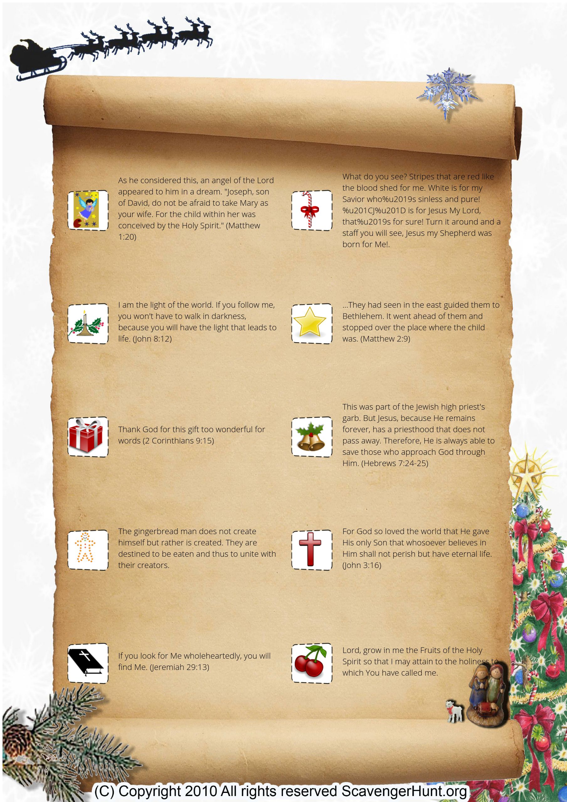 Christmas Scavenger Hunt