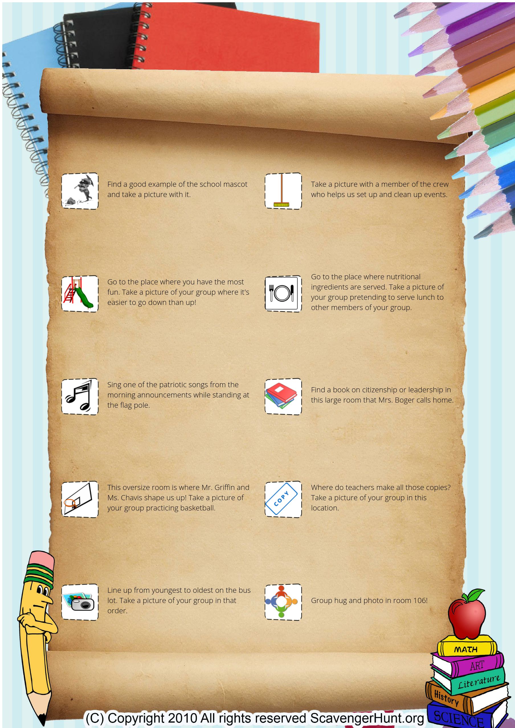 Student Council Scavenger Hunt