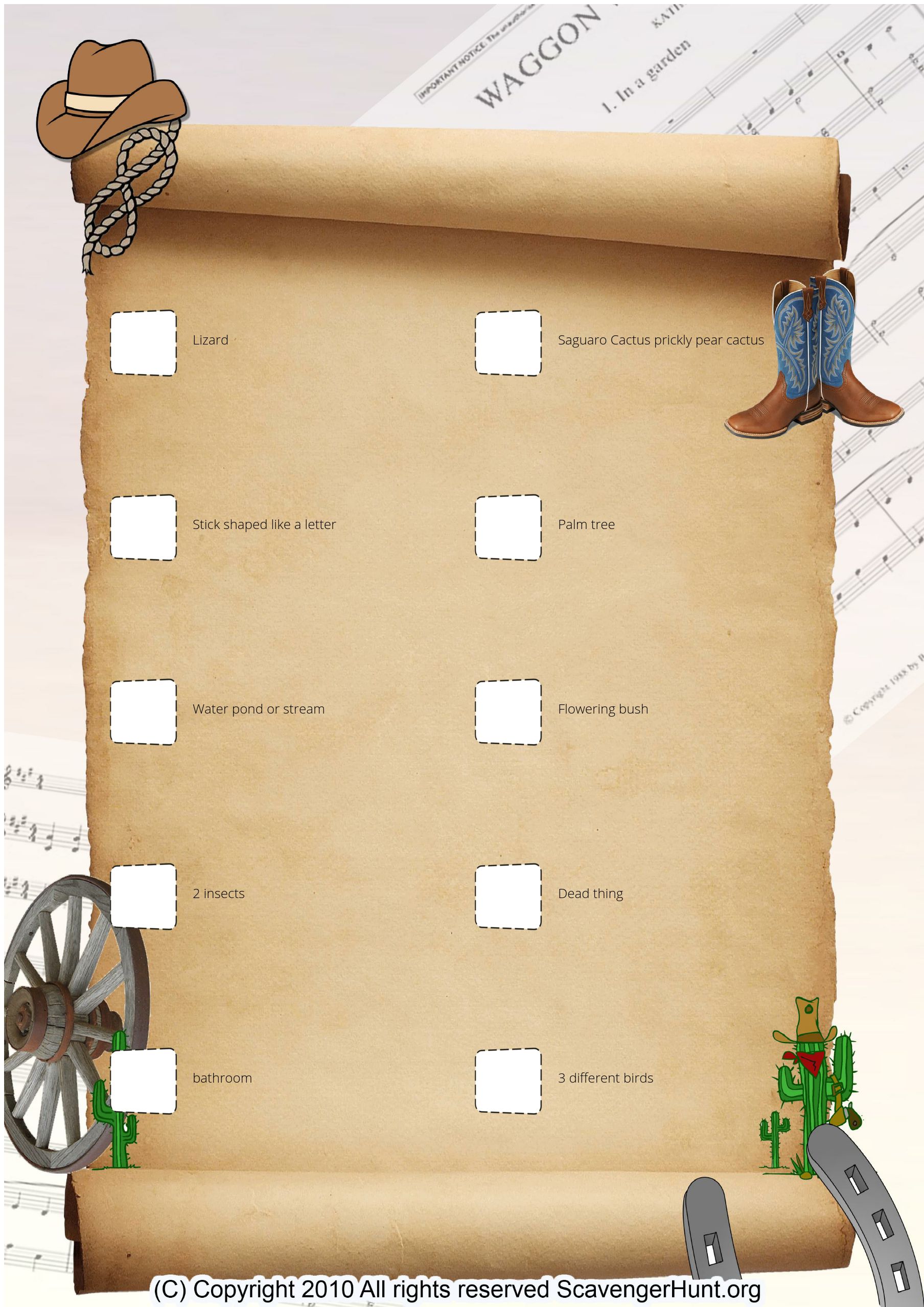 Desert Scavenger Hunt