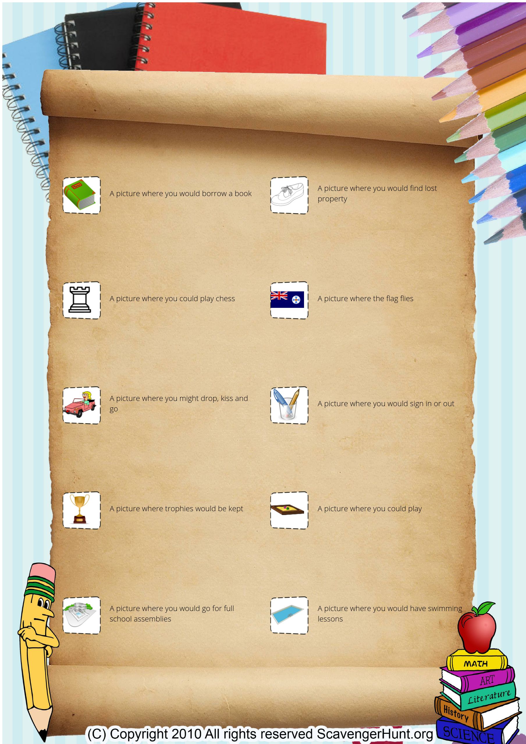 Orientation scavenger hunt