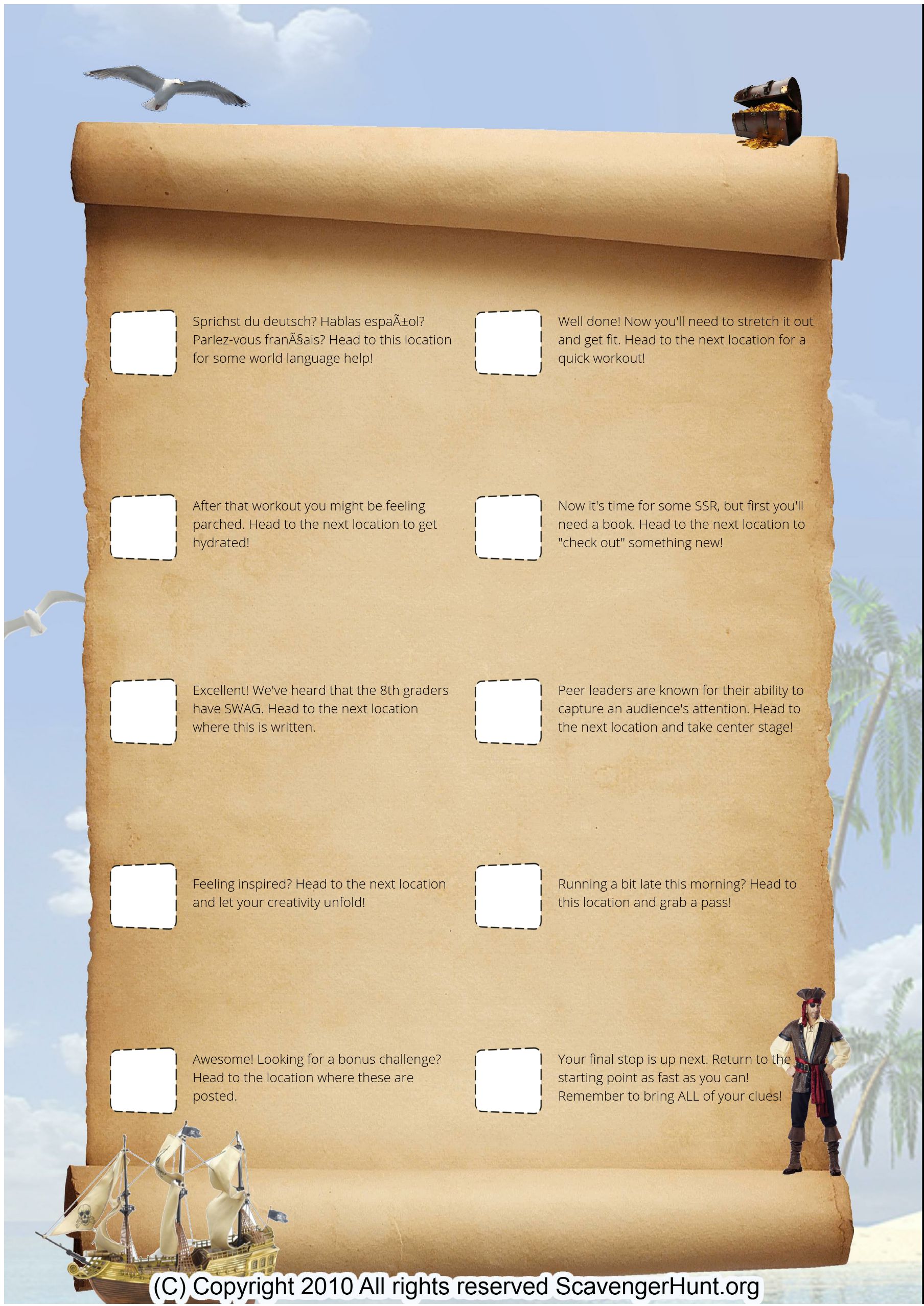 Peer Leader March Madness Scavenger Hunt