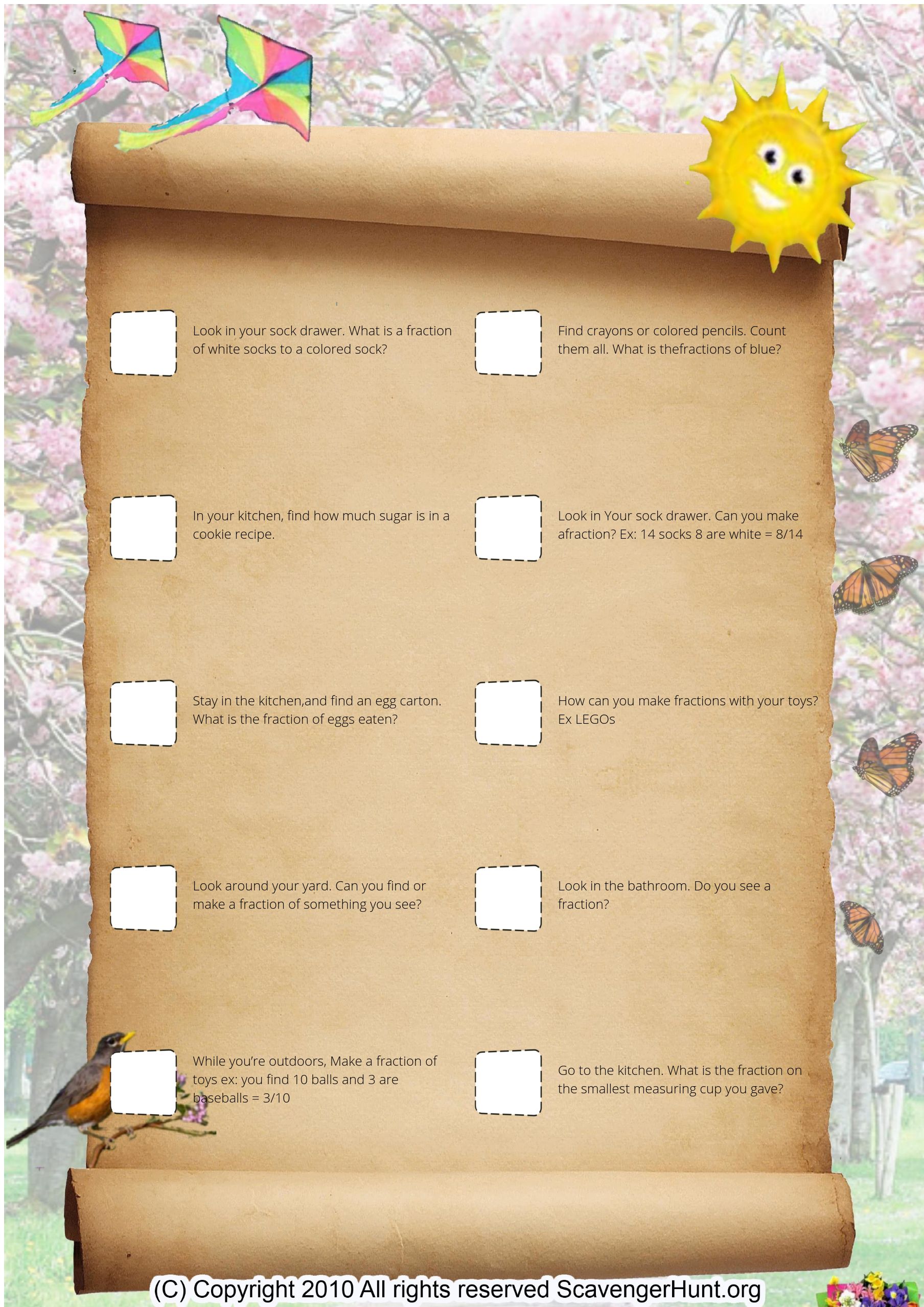 Fraction Scavenger Hunt